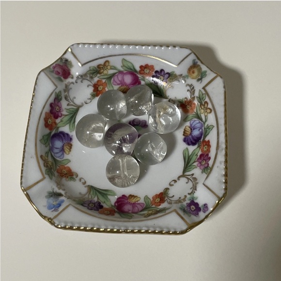 Other | Antique Clear Crystal Ball Buttons Self Shank Lot Of Seven ...
